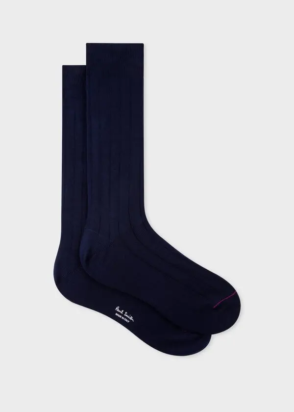 Paul Smith Ribbed Socks - Blue