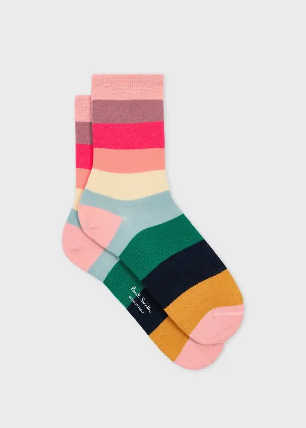 Paul Smith Swirl Stripe Crew Socks - Multicolour