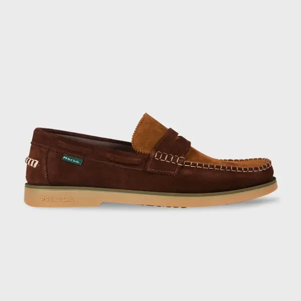 Paul Smith Suede 'tristain' Loafers - Brown