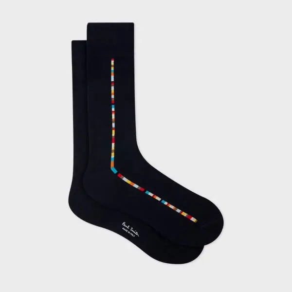 Paul Smith Signature Stripe Trim Socks - Blue