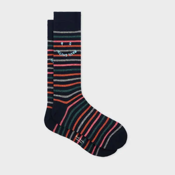 Paul Smith Striped Socks - Blue