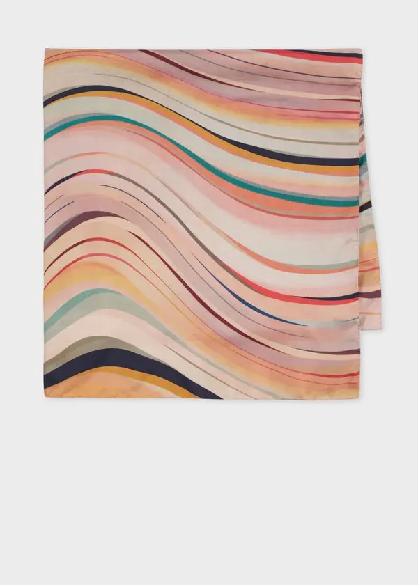 Paul Smith Dusky Swirl' Silk Square Scarf