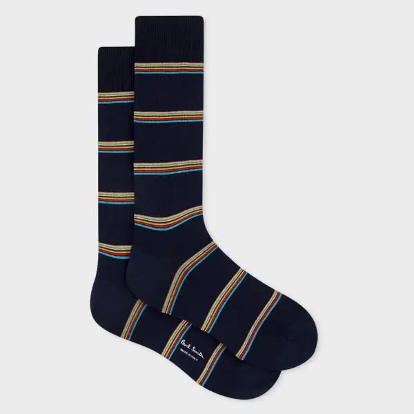 Paul Smith Striped Socks - Blue