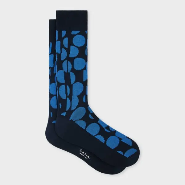 Paul Smith Polka Dot Crew Socks - Blue