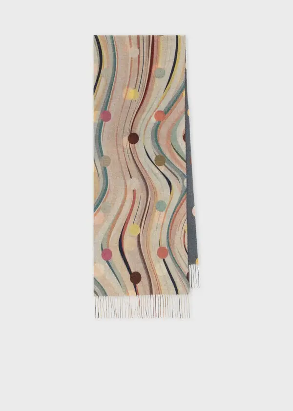Paul Smith Swirl' Polka Dot Scarf - Multicolour