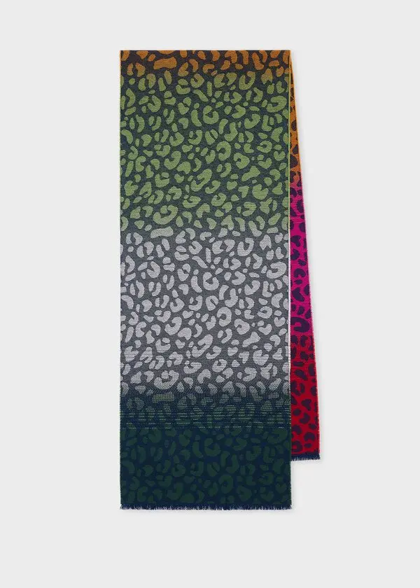 Paul Smith Leopard 'swirl' Scarf - Multicolour