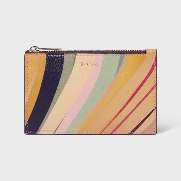 Paul Smith Dusky Swirl' Leather Small Zip-fastening Purse - Multicolour