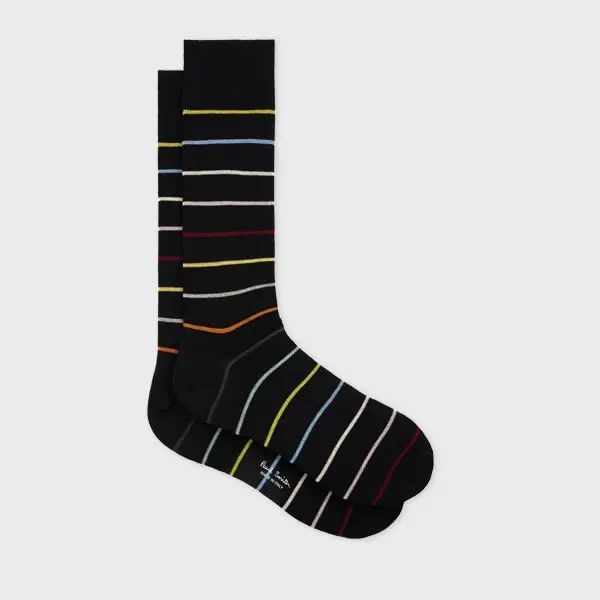 Paul Smith Cotton-blend Signature Stripe Socks - Black