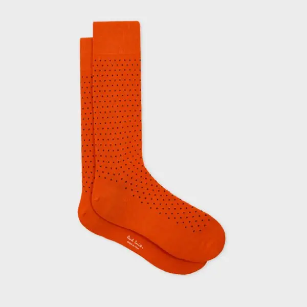 Paul Smith Polka Dot Crew Socks - Orange