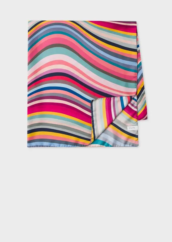 Paul Smith Swirl' Silk Square Scarf - Multicolour