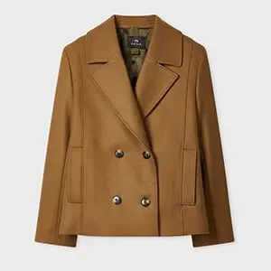 Paul Smith Wool-cashmere Blend Pea Coat - Brown
