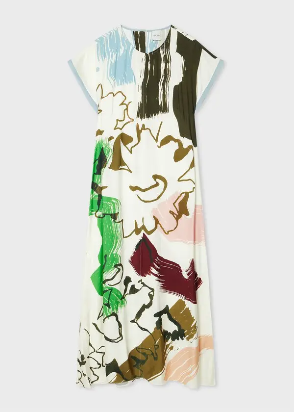 Paul Smith Painters' Smock Fluted Sleeve Dress - Multicolour