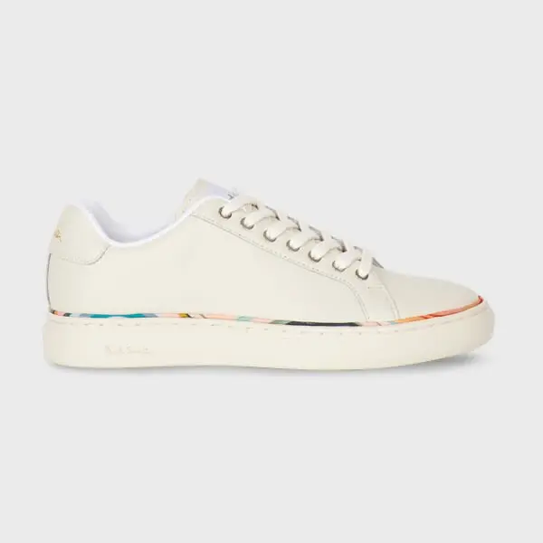 Paul Smith Leather Trainers With 'dusky Swirl' Rand