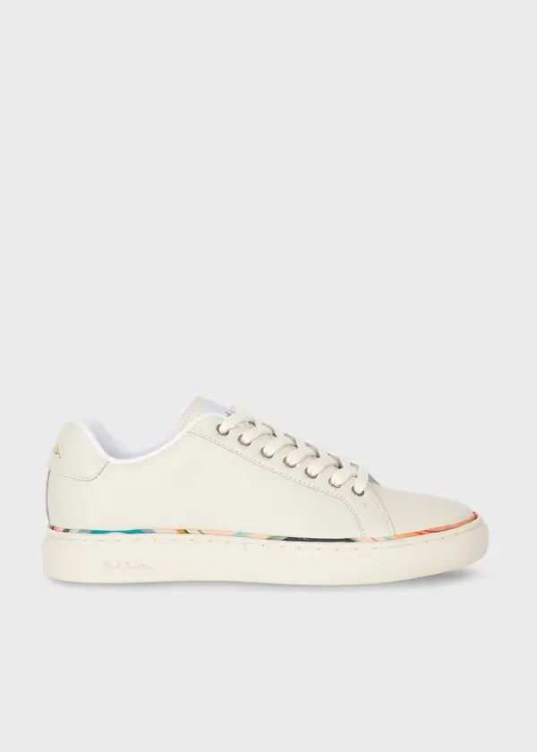 Paul Smith Leather Trainers With 'dusky Swirl' Rand