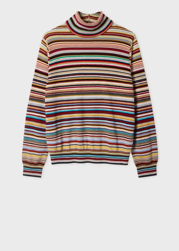 Paul Smith Signature Stripe Roll Neck Sweater