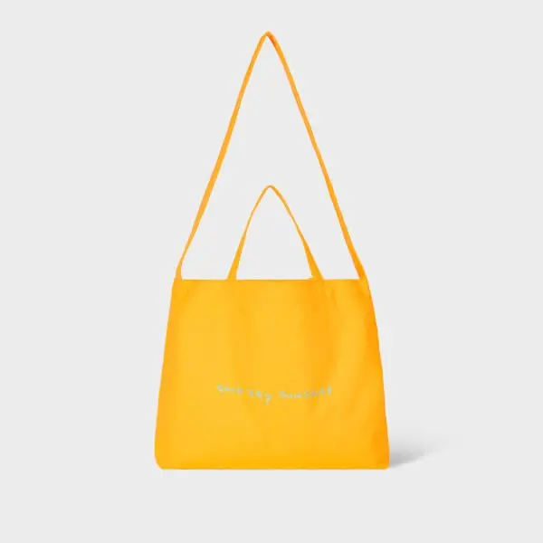 Paul Smith Cotton-canvas Quote Tote Bag - Yellow