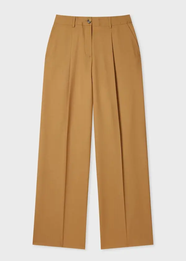 Paul Smith Wool Hopsack Wide-leg Trousers