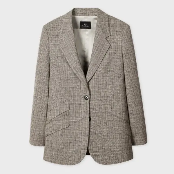 Paul Smith Textured Check Wool-blend Blazer