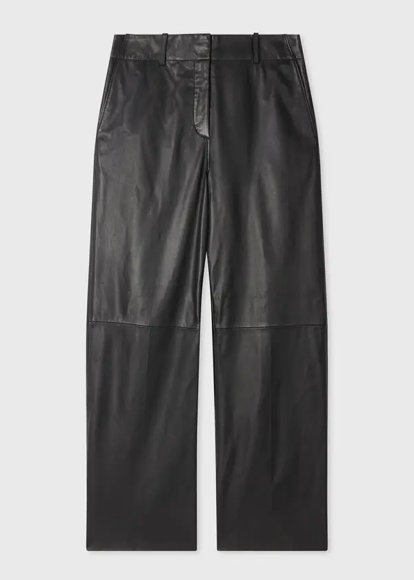 Paul Smith Leather Straight-leg Trousers