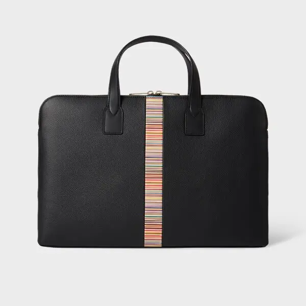 Paul Smith Signature Stripe Slim Folio - Black