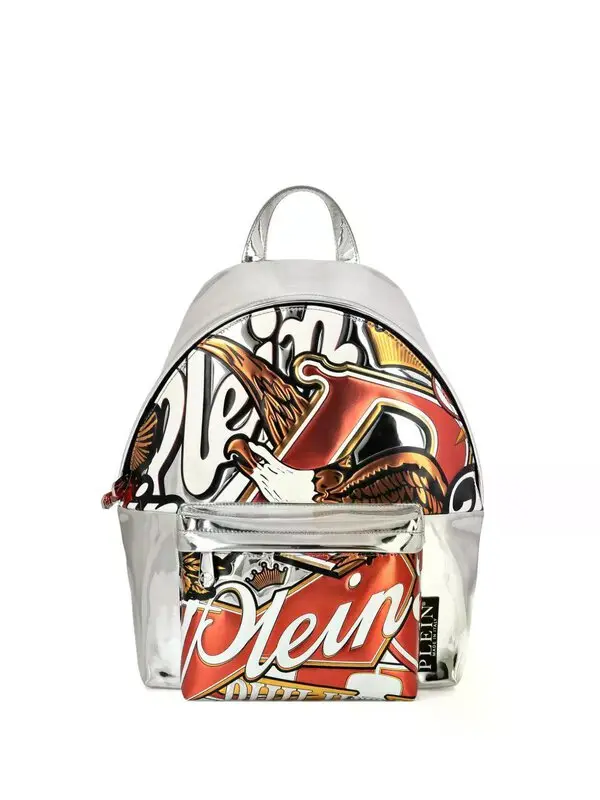 Philipp Plein Embossed Backpack - Silver