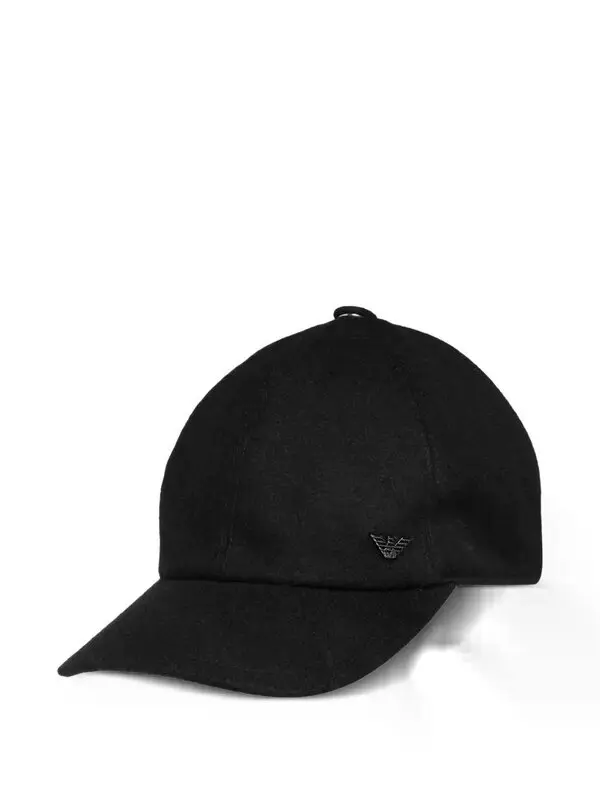 Emporio Armani Logo-plaque Cap - Black
