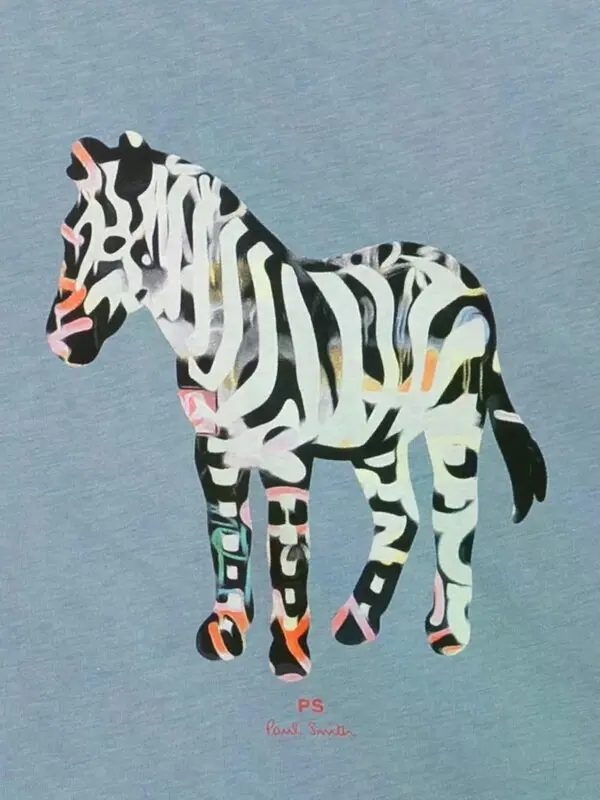 Paul Smith Graphic-print Cotton T-shirt - Blue