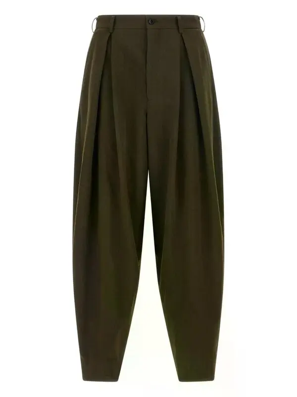Comme Des Garçons Herringbone Pleated Trousers