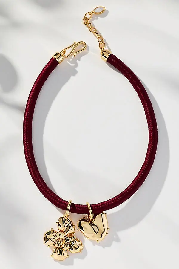 Mignonne Gavigan Lelani Charm Rope Necklace - Maroon