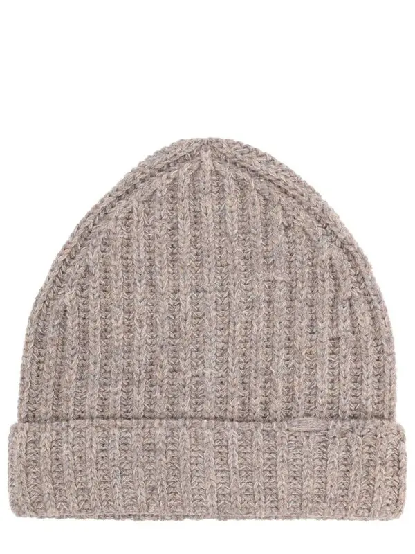 MAISON MARGIELA Wool And Cotton Blend Beanie - Beige