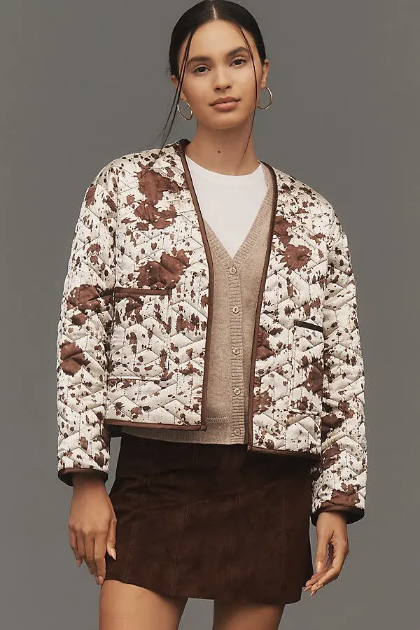 Maeve Printed Quilted Jacket Top