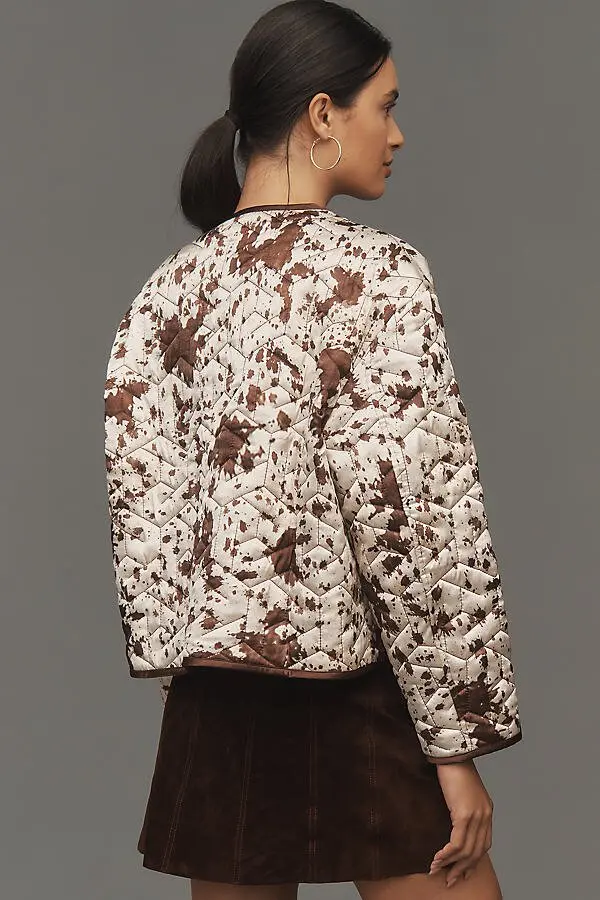 Maeve Printed Quilted Jacket Top