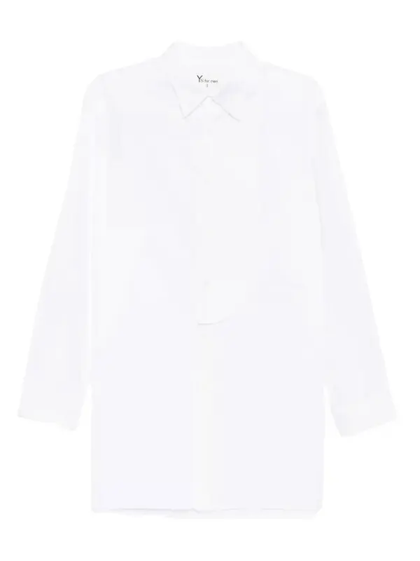 Yohji Yamamoto Buttoned-up Long-sleeved Shirt - White