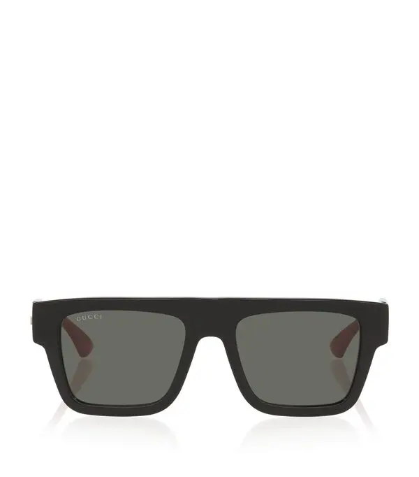 Gucci Acetate Rectangle Sunglasses - Black