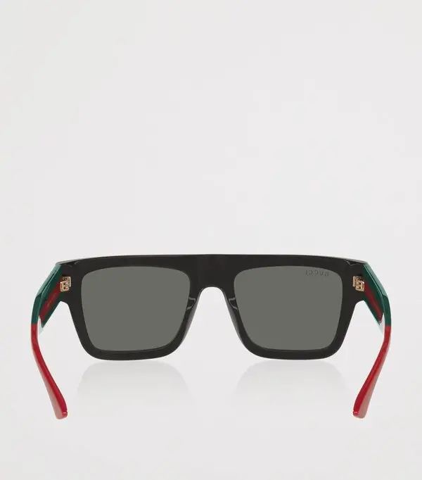 Gucci Acetate Rectangle Sunglasses - Black