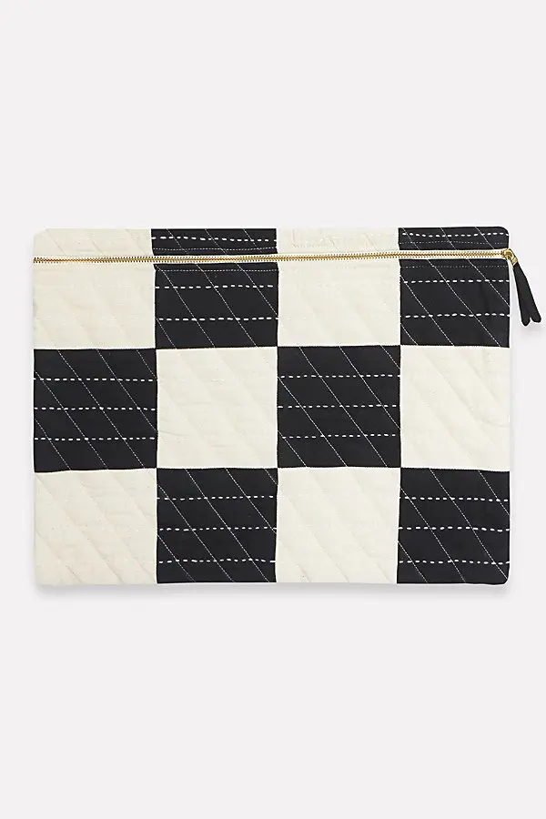 ANCHAL Checkered Laptop Sleeve - Charcoal