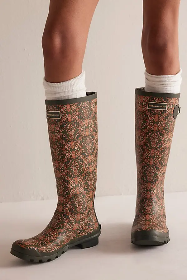 Barbour X Farm Rio Cami Wellington Rain Boots