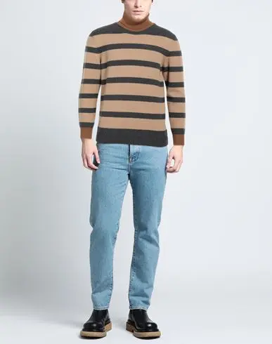 DONDUP Striped Wool And Cashmere Turtleneck