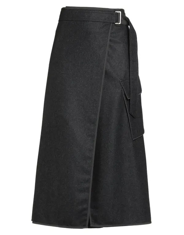 Brunello Cucinelli Midi Virgin Wool Wrap Skirt