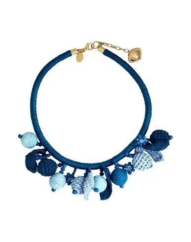 Max Mara Embellished Necklace - Blue