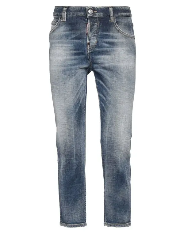 Dsquared2 Tapered Jeans With Brand Logo - Blue