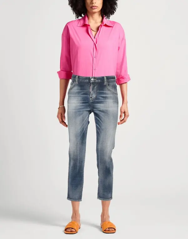 Dsquared2 Tapered Jeans With Brand Logo - Blue