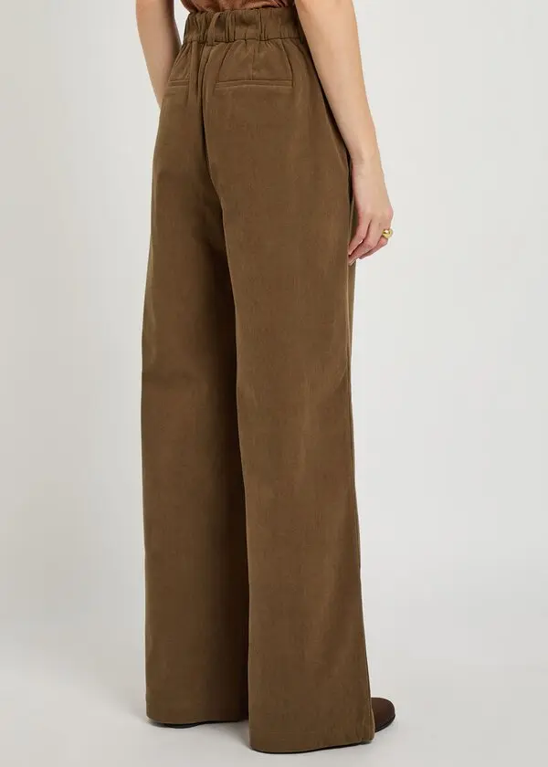 Varley Rocio Wide-leg Corduroy Trousers - Beige