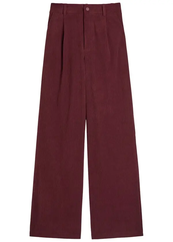 Varley Wide-leg Corduroy Trousers - Chocolate