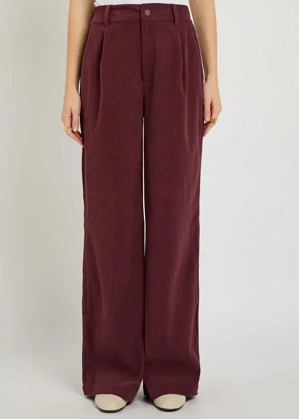 Varley Wide-leg Corduroy Trousers - Chocolate