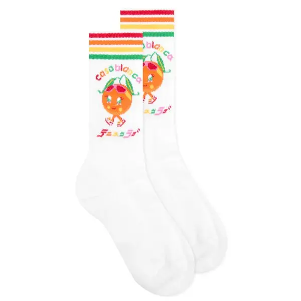Casablanca Kaizen Sports Socks - White