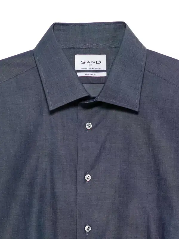 Sand Mélange-effect Shirt - Blue