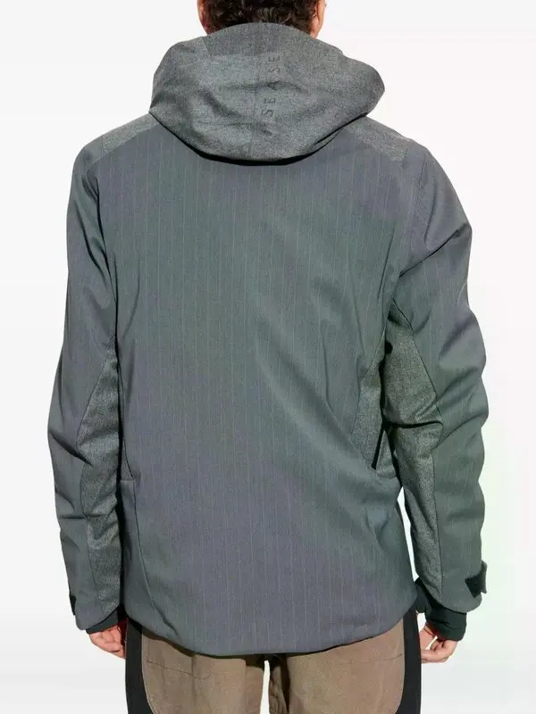 Sease Hooded Striped Jacket - Grey