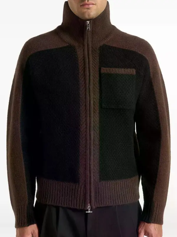 Manière De Voir Zip-fastening Colour-block Cardigan