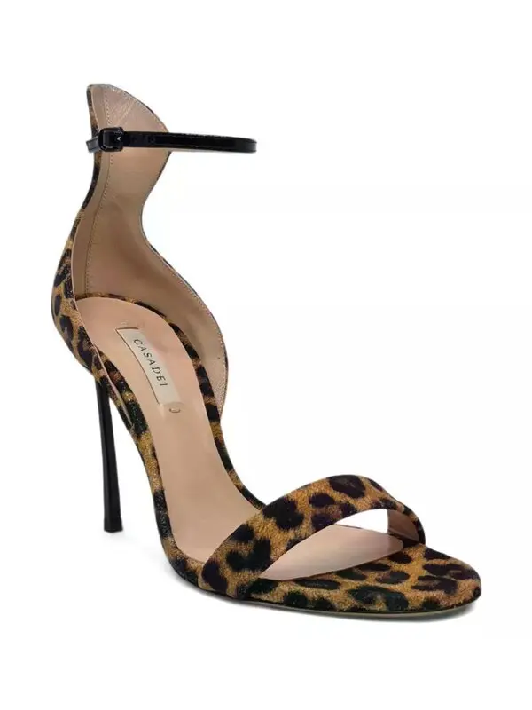 Casadei 100mm Leather Heeled Sandals